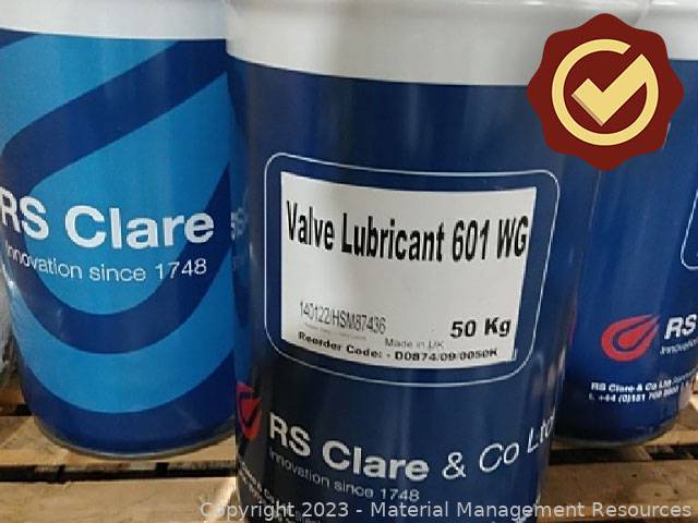 Material Management Resources - Listing: Clare Valve Lubricant 601 WG (MMR-23-0102) ITEM: Clare ...
